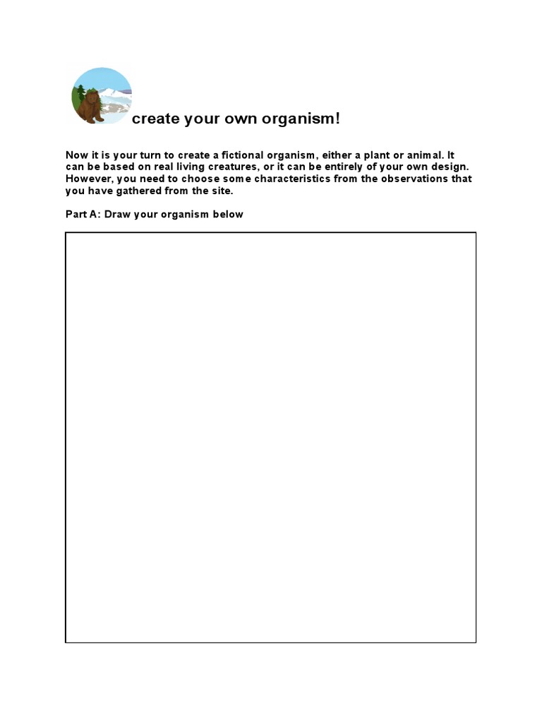 Create Your Own Fictional Organism | PDF | Finance & Money Management ...