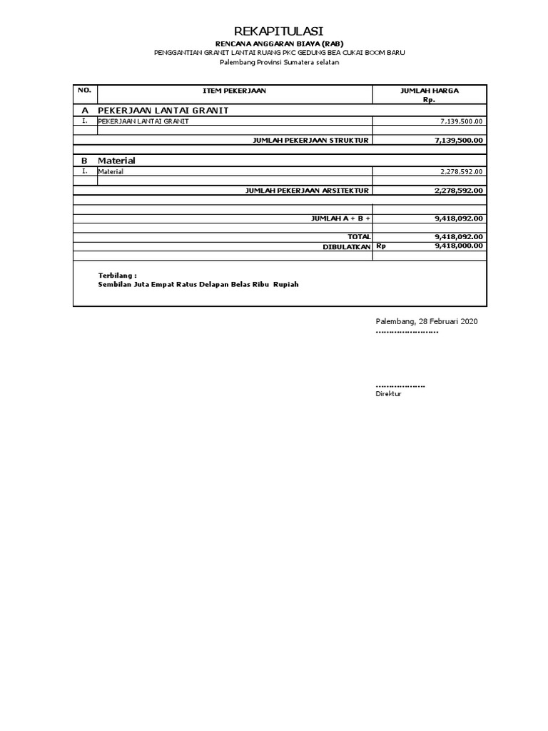 Rab Internal Pemasangan Granit PKC | PDF