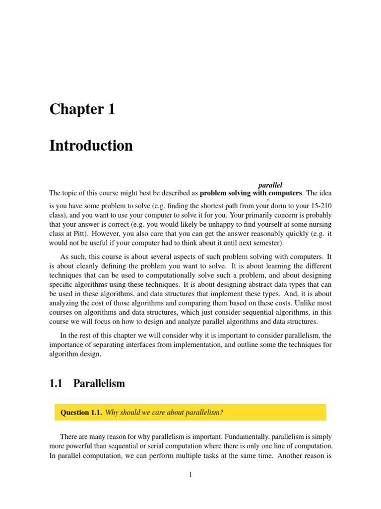 1.1 Parallelism | PDF | Parallel Computing | Multi Core Processor