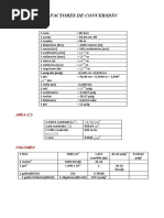 Tabla - Factores de Conversion | PDF