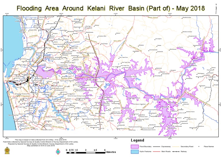 Flooding Area Around Kelani River Basin (Part Of) - May 2018 | PDF