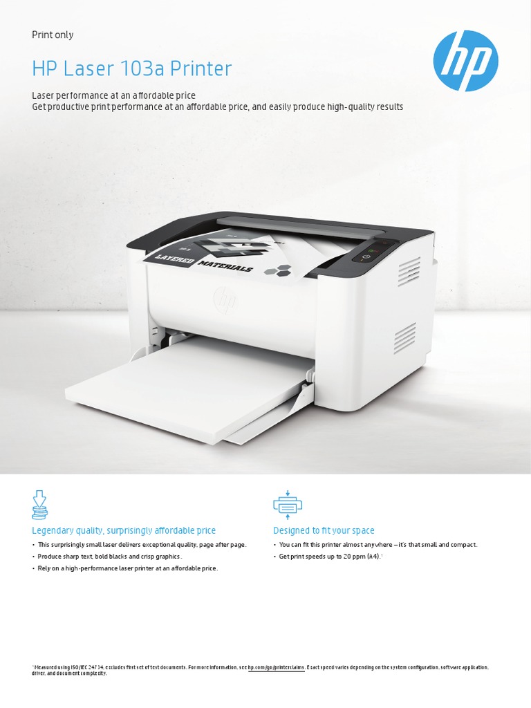 HP Laser 103a Printer | Download Free PDF | Printer (Computing ...