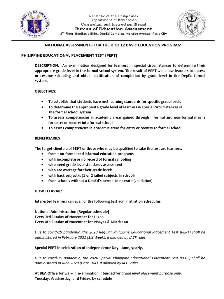 FAQs BEA EAD Testing Programs | PDF | Educational Assessment | Test ...