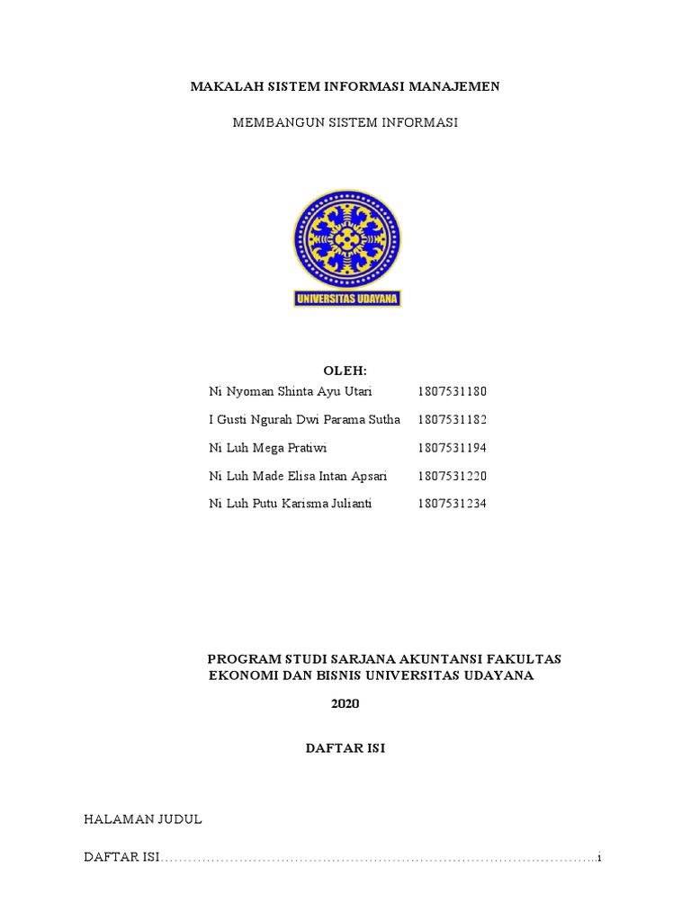 SIM - KLP 6 - Membangun Sistem Informasi PDF | PDF | Bisnis