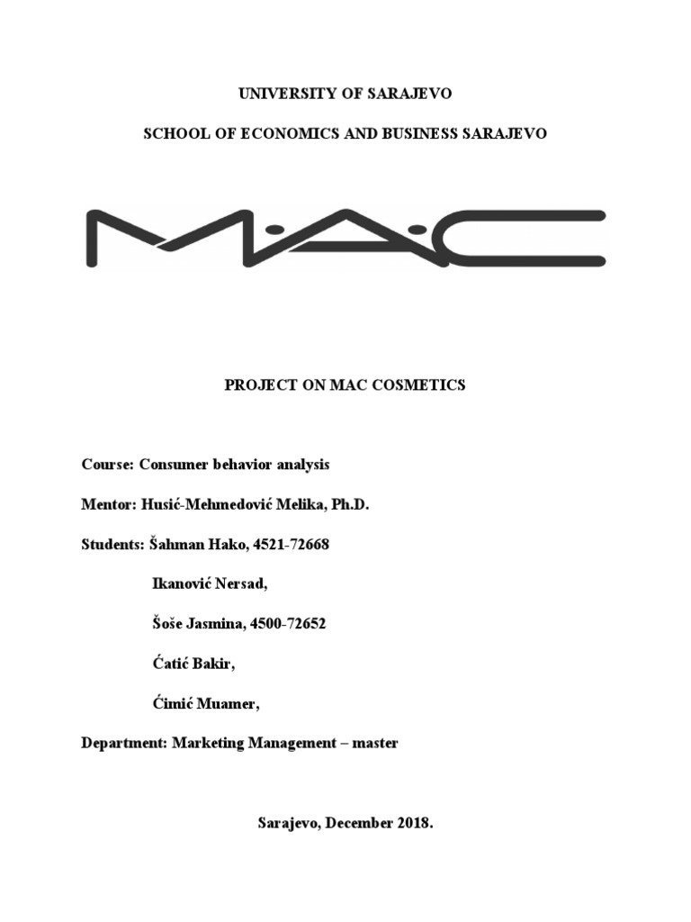 MAC Cosmetics Market Analysis | PDF | Social Science