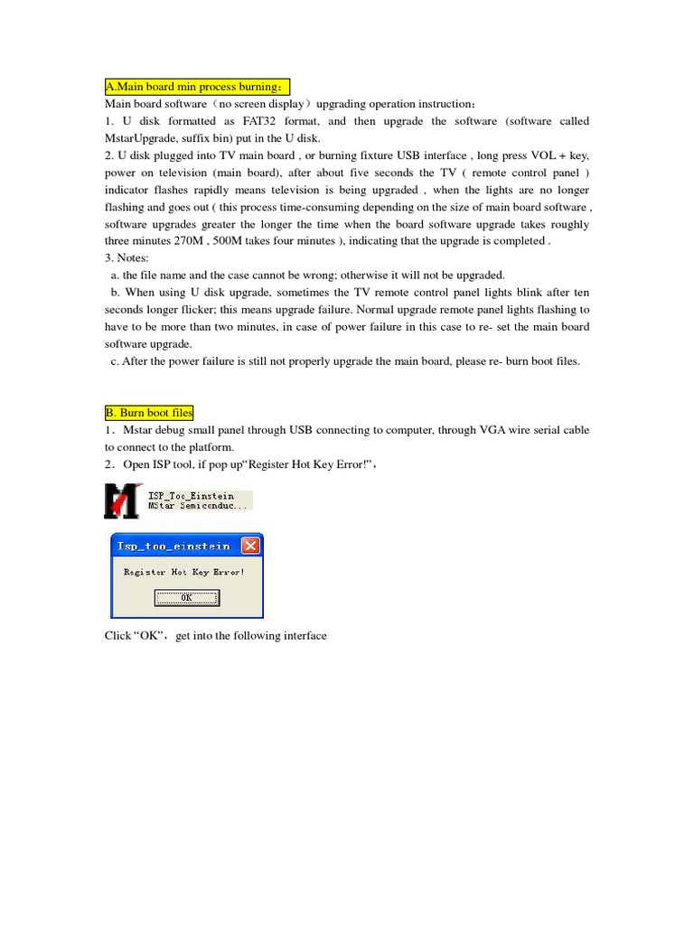 MSD6A918 4K2K Software Uodate | PDF | Booting | System Software