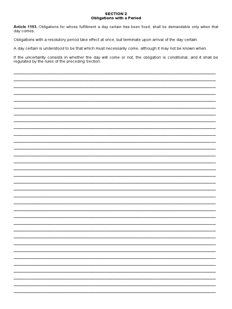 Obligations with a Period Explained | PDF | Guarantee | Law Of Obligations