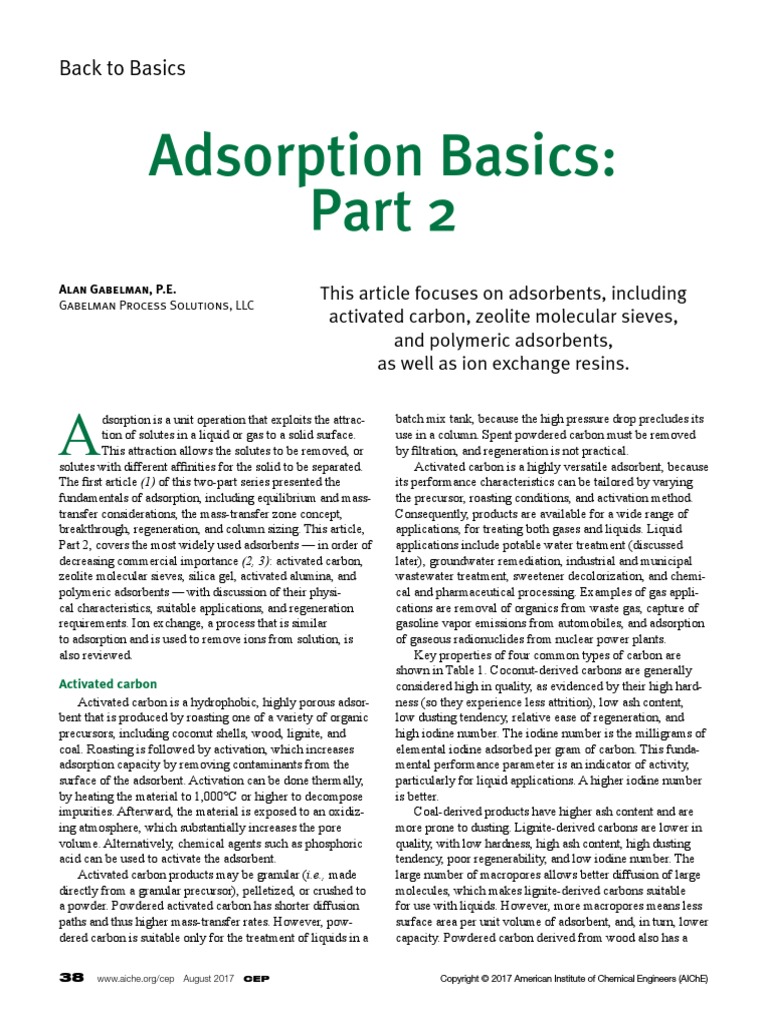 Adsorption Basics Part 2 | PDF | Adsorption | Ion Exchange