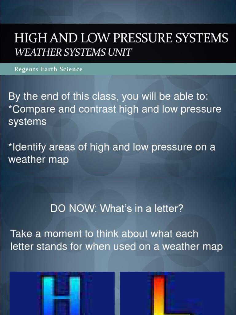 High and Low Pressure Systems | PDF | Meteorological Phenomena ...