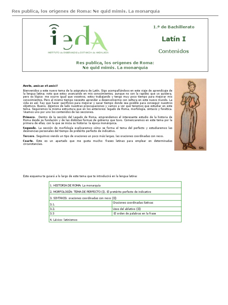 Historia y Lengua de Roma Antigüa | PDF | Conjugación gramatical | Roma ...