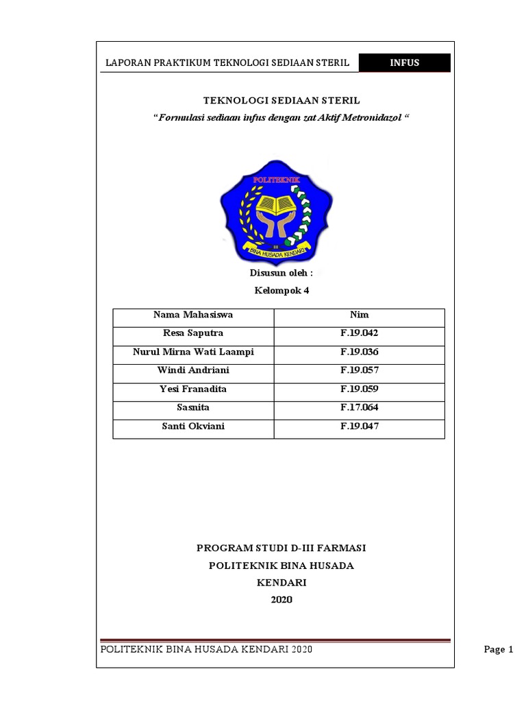 Laporan Sediaan Infus | PDF