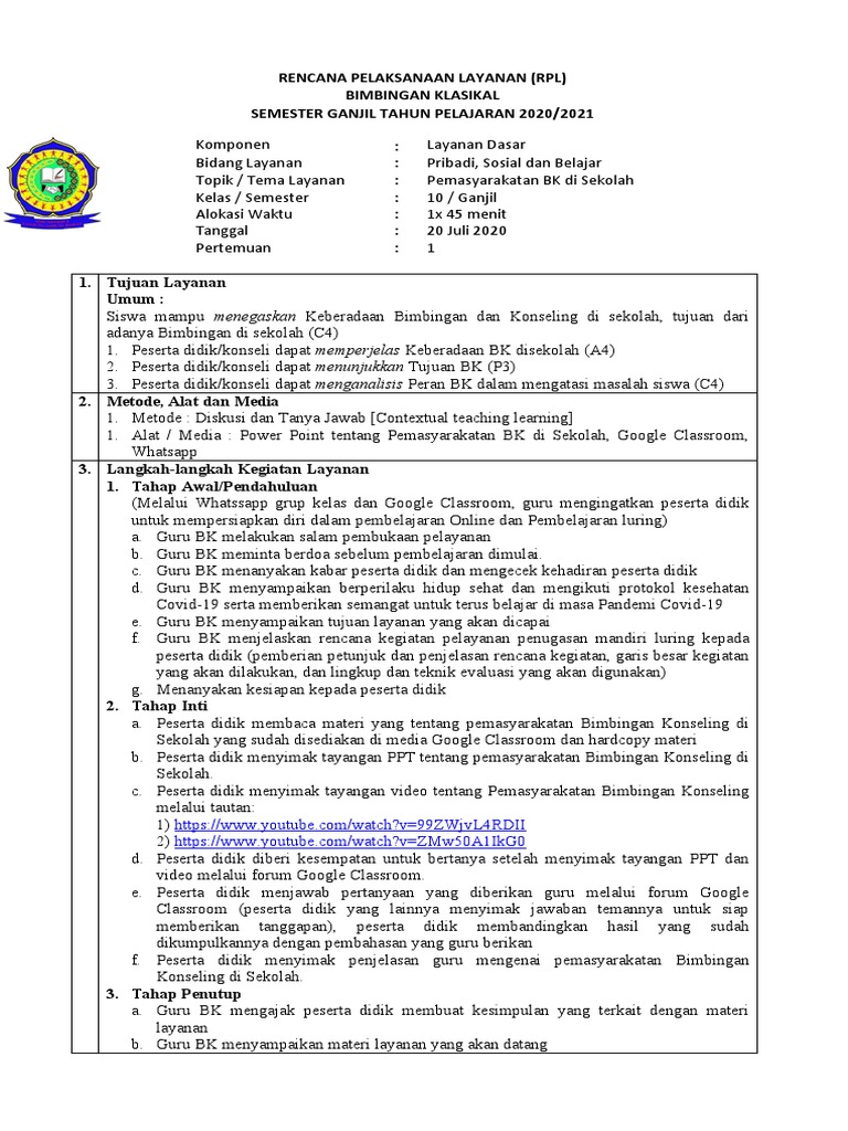 RPL, Materi, Media, LKPD, Evaluasi Klasikal | PDF | Karier & Perkembangan