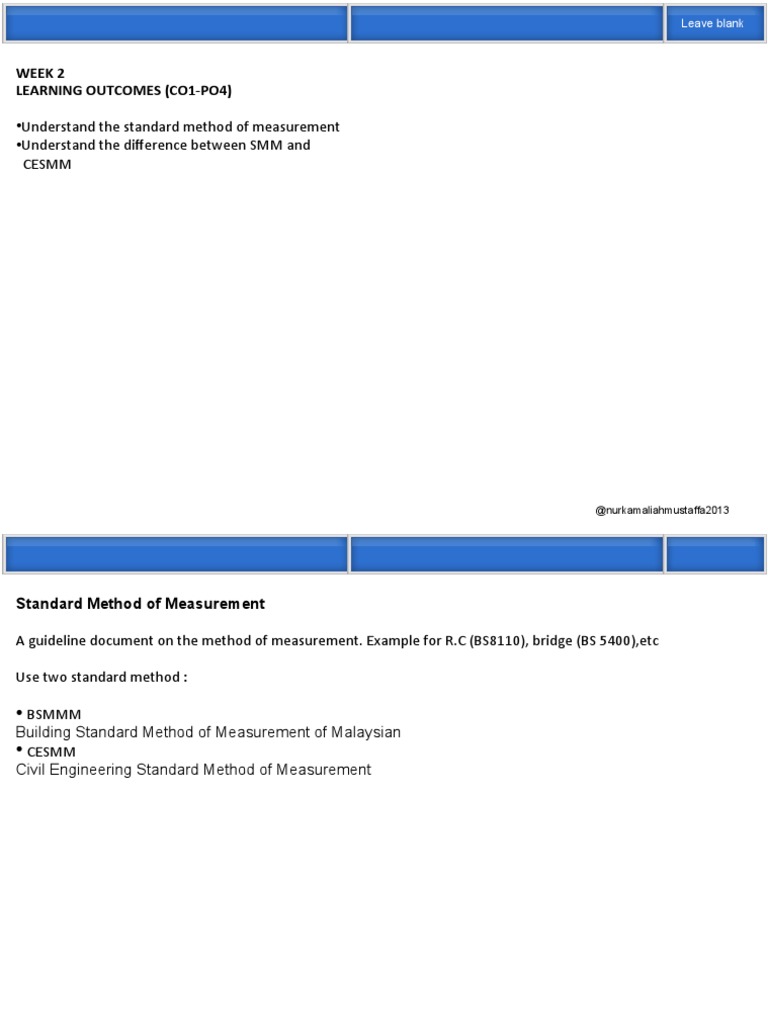 ECM442 Lecture 2 SMM CESMM | PDF | Length | Measurement