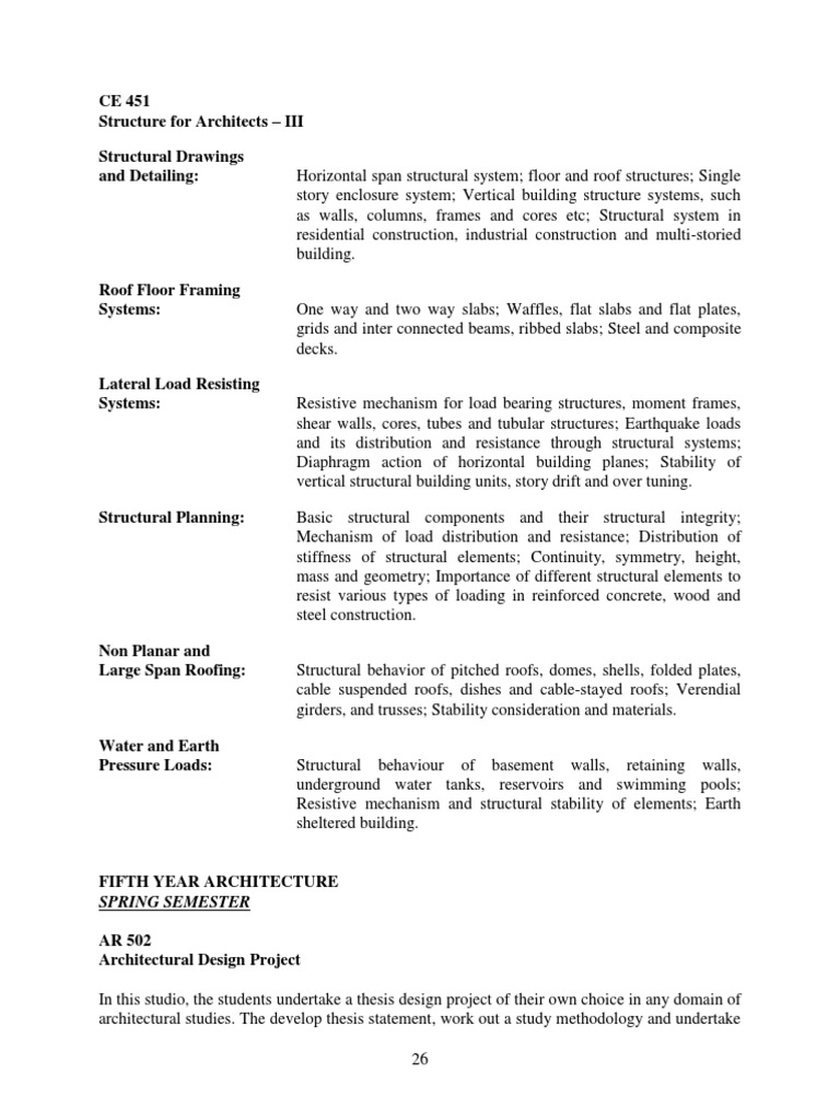 CE 451 Course | PDF | Wall | Architectural Elements