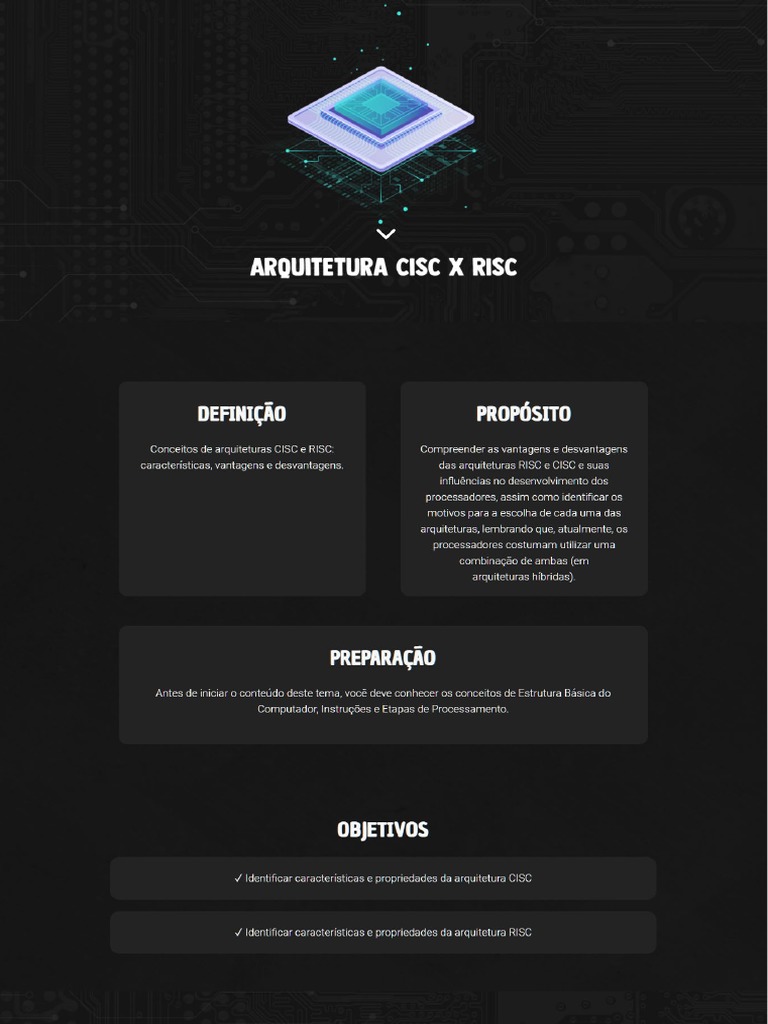 Arquitetura Cisc X Risc PDF | PDF