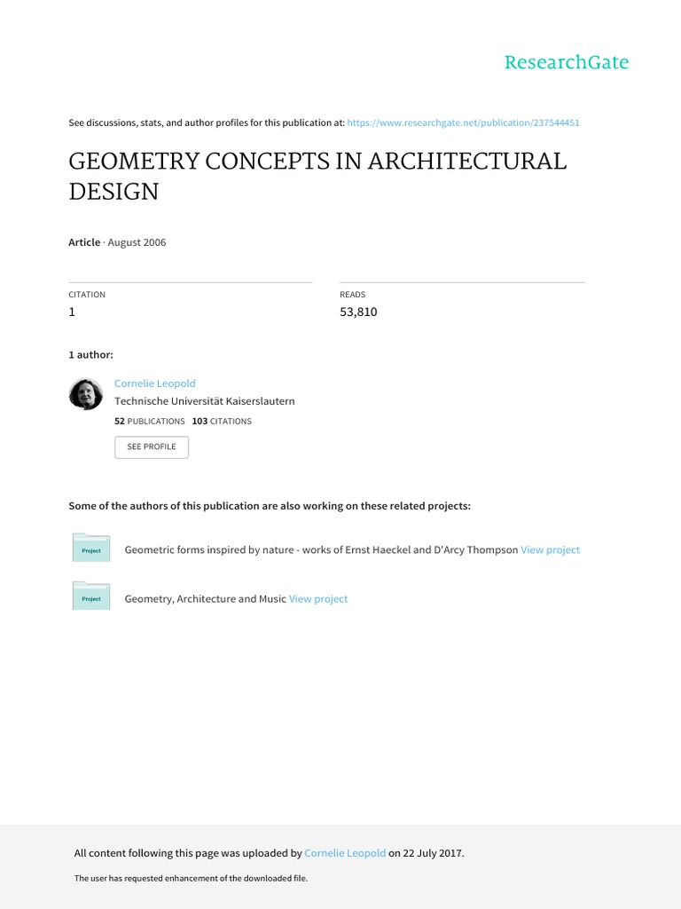 Geometry Concepts in Architectural Design | PDF | Symmetry | Geometry
