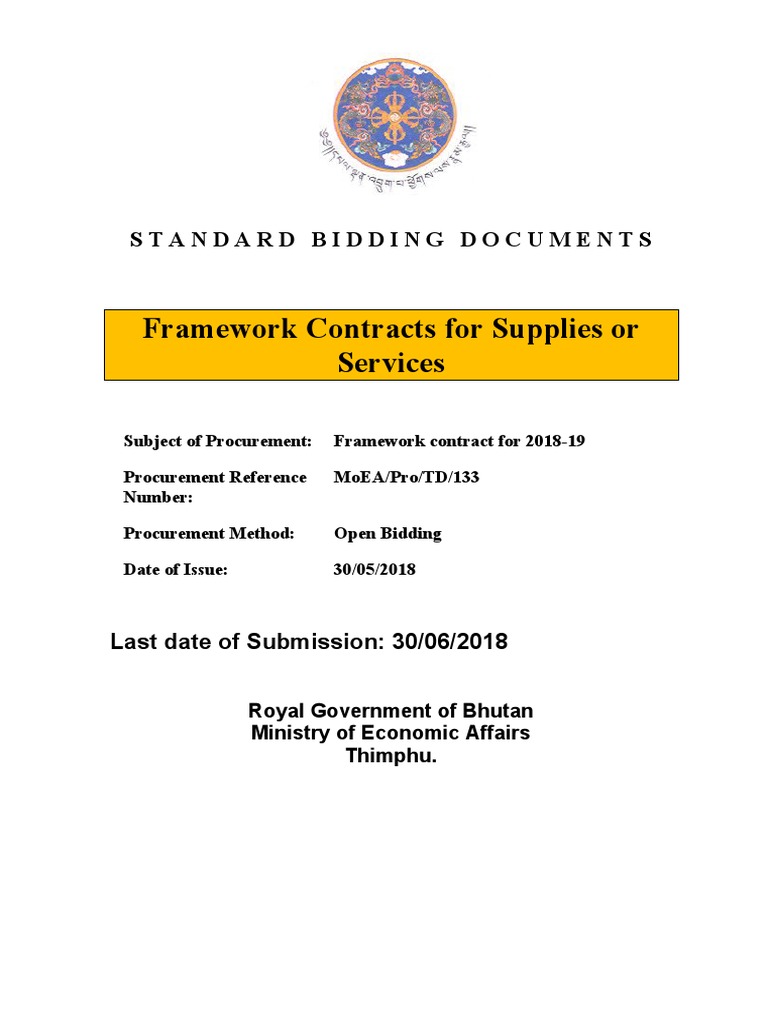 Annual Frame Work 2018 19 | PDF | Procurement | Bankruptcy