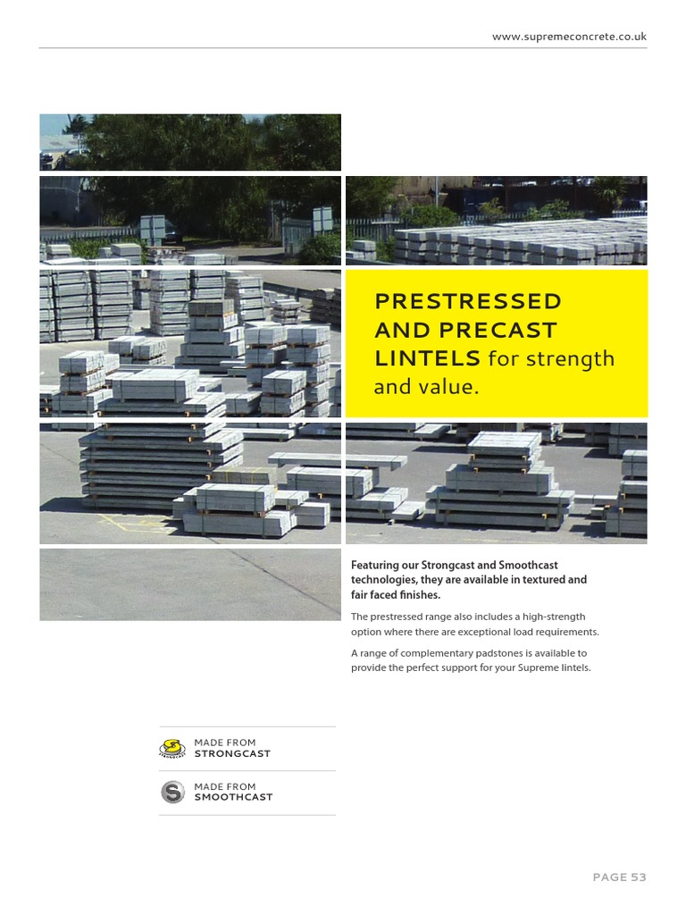 Prestressed and Precast Lintels: For Strength and Value | PDF