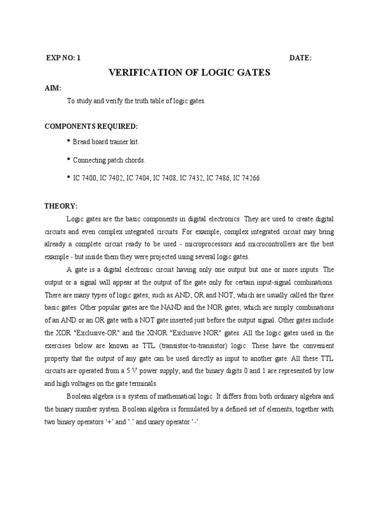 STLD Lab Manual | PDF
