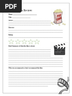 Film Review Template | PDF | Entertainment | Leisure