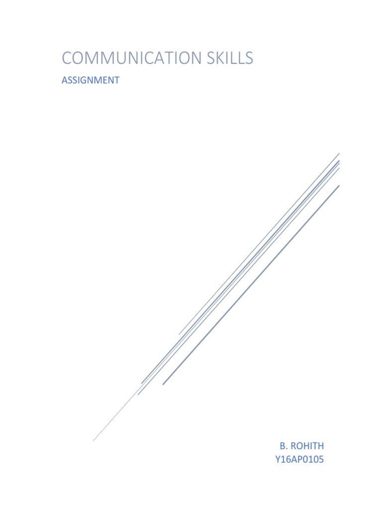 Communication Skills: Assignment | PDF | Art