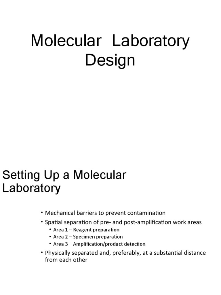 Molecular Laboratory Design Essentials | PDF | Science & Mathematics