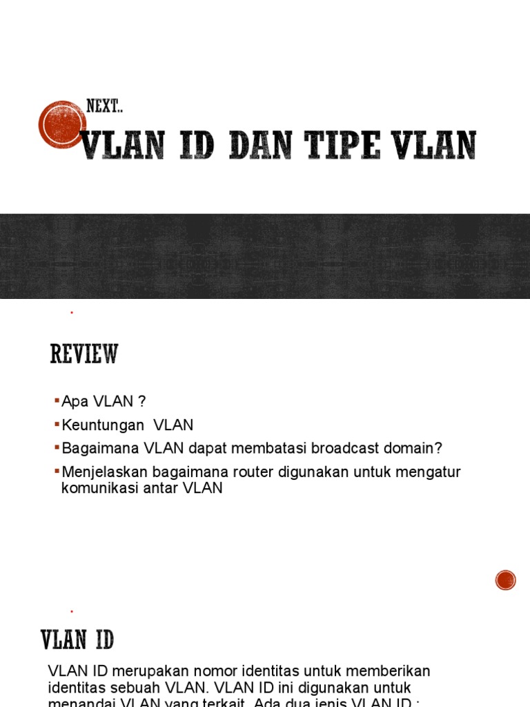 Vlan Id Dan Tipe Vlan | PDF