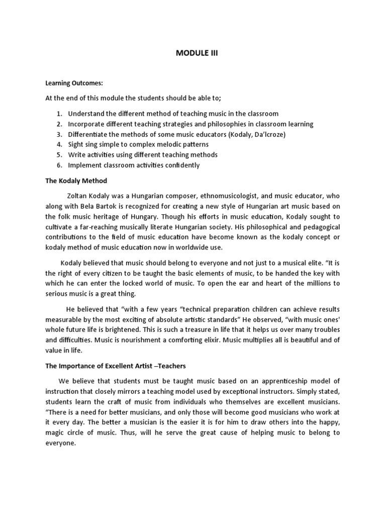 Module 3 Mapeh | PDF | Improvisation | Singing