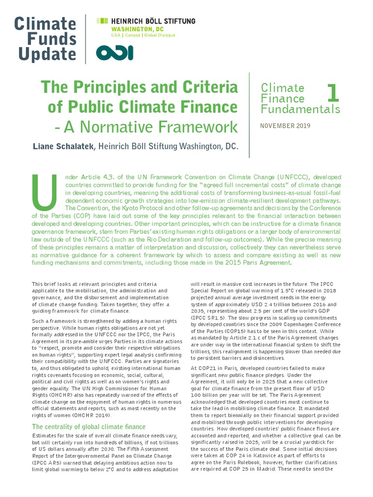 Cilmate Finance Fundamentals | PDF | United Nations Framework ...