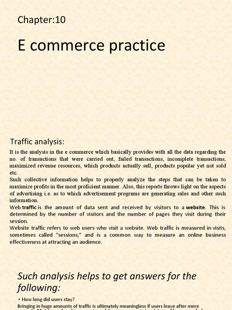 Chapter-10 E Commerce Practice | PDF | Search Engine Marketing | Multi ...