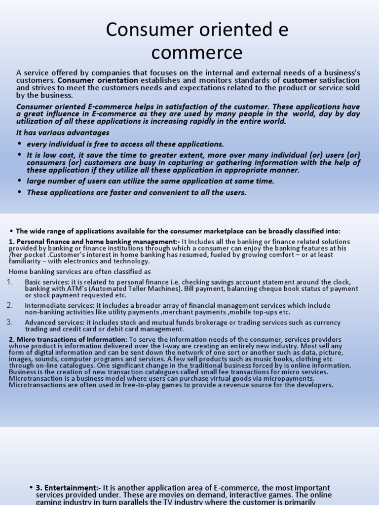 Chapter-8 Consumer Oriented e Commerce PDF | PDF | Customer Relationship Management | E Commerce