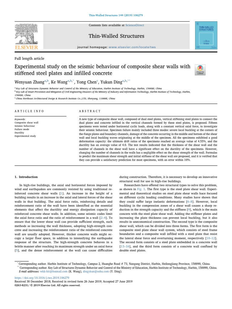 Thin-Walled Structures: Full Length Article | PDF | Strength Of ...