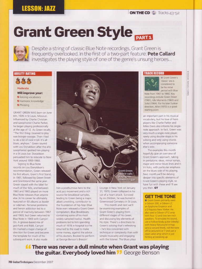 Grant Green Style (Guitar Tech - Pete Callard - 72 | PDF