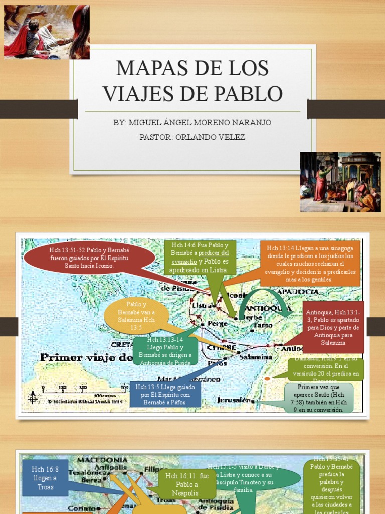 Mapas de los Viajes de Pablo en la Biblia | PDF | Bernabé | Pablo el ...