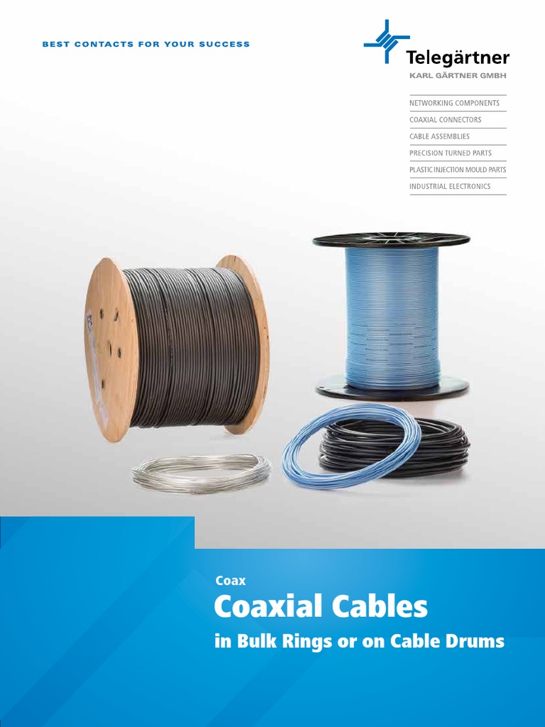 Coaxial Cables in Bulk Rings or On Cable Drums PDF | PDF | Coaxial ...