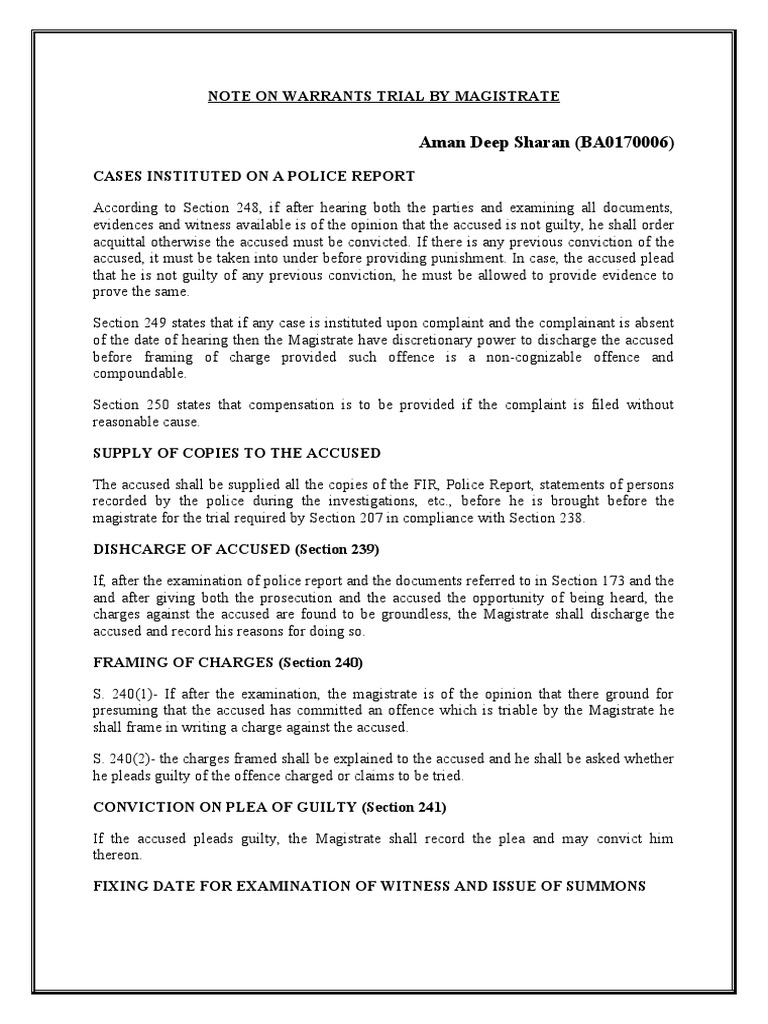 Assignment 3 CRPC | PDF | Witness | Prosecutor