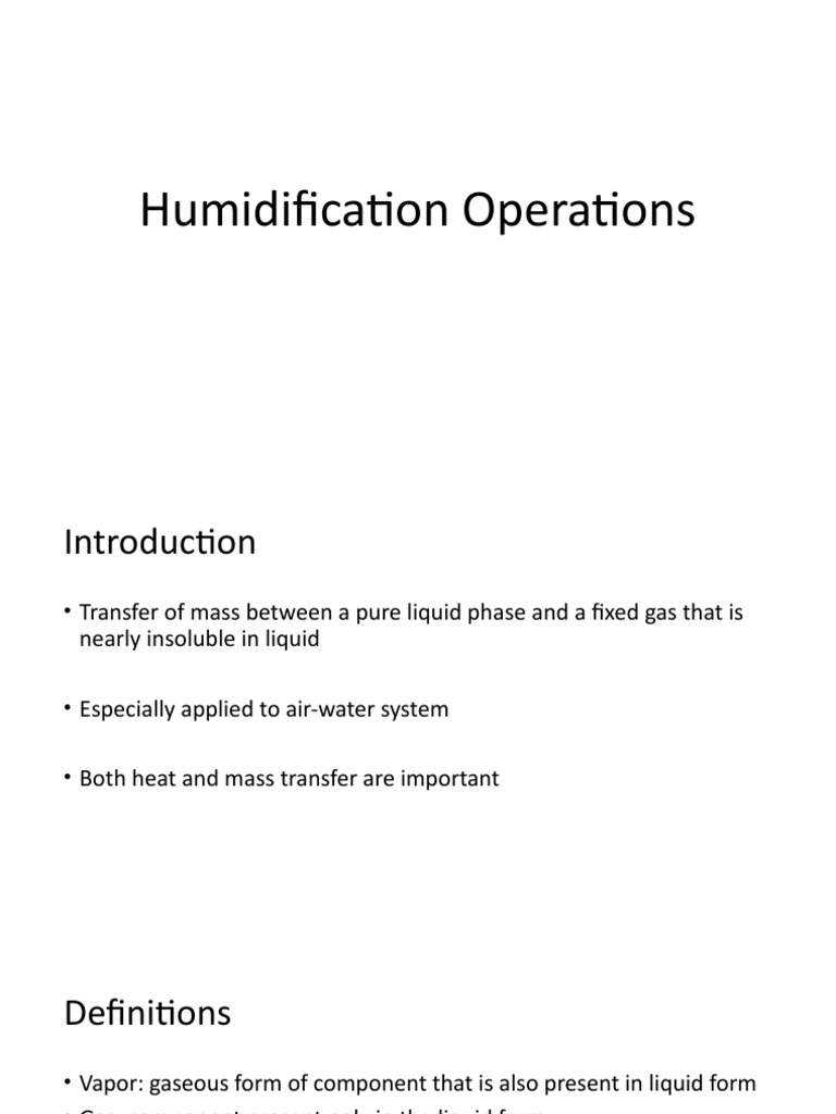Humidification and Cooling Tower Basics | PDF | Humidity | Relative ...