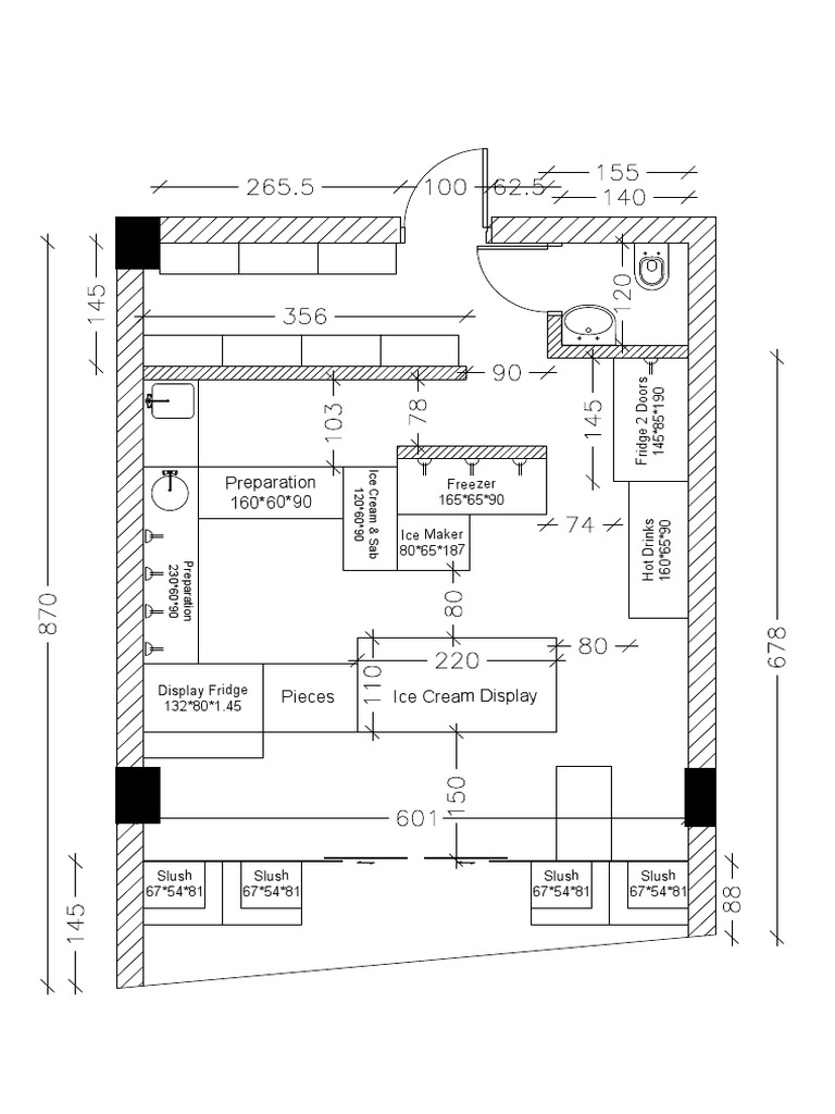 Commercial Fridge Layout and Specifications | PDF
