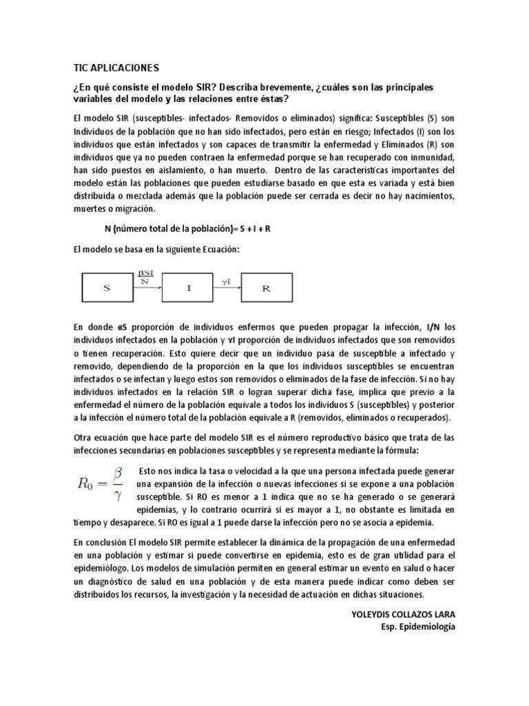 Modelo SIR en Epidemiología | PDF | Epidemias | Infección