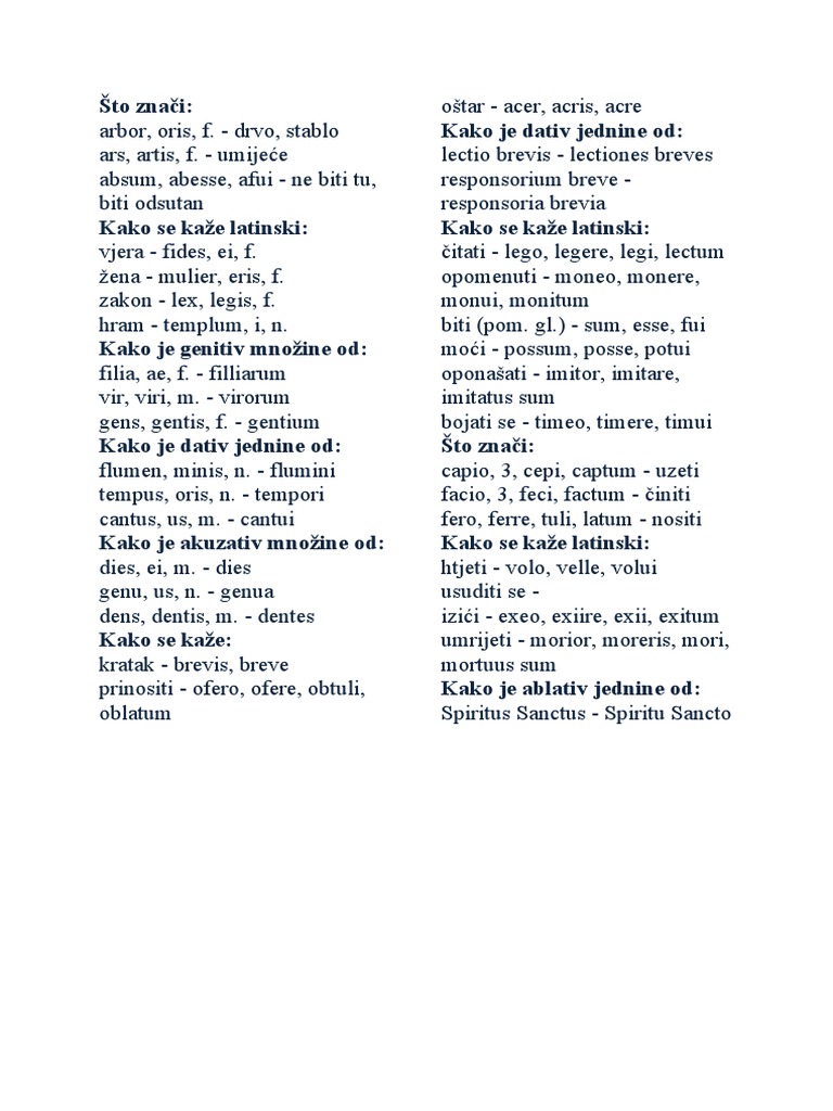 Latinski 2 | PDF