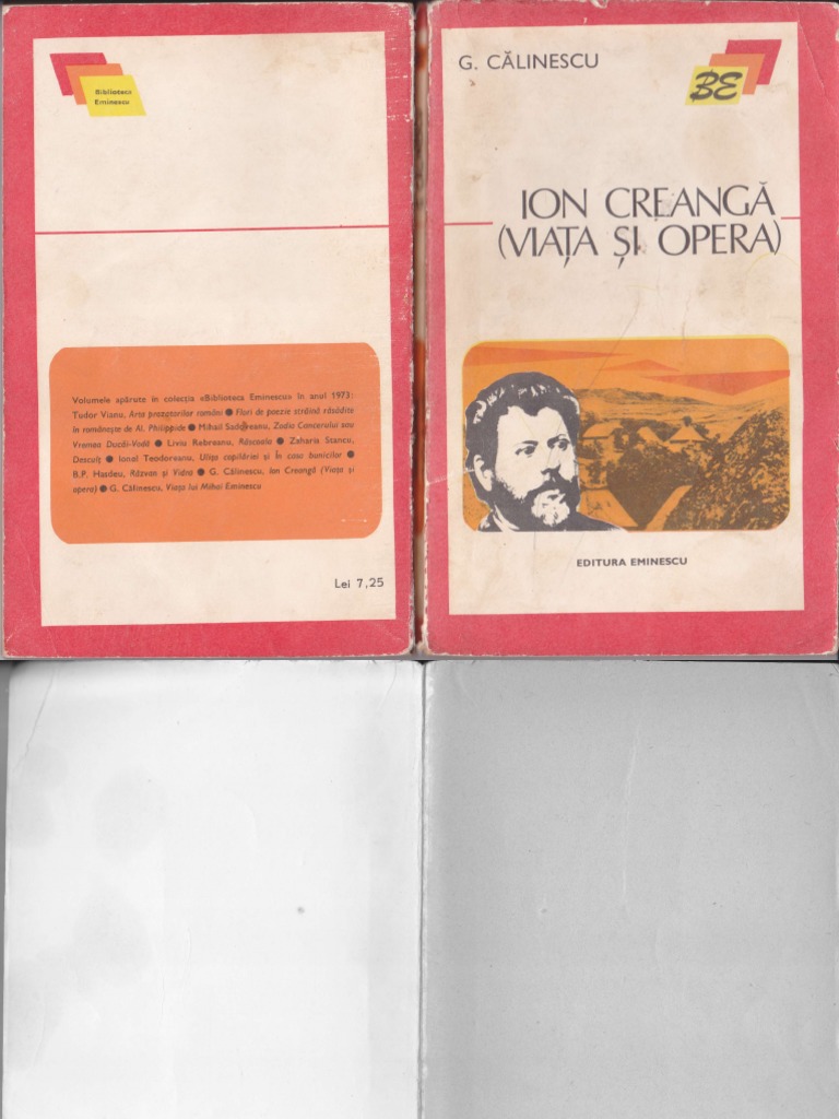 Ion Creanga (Viata Si Opera) - G. Calinescu | PDF