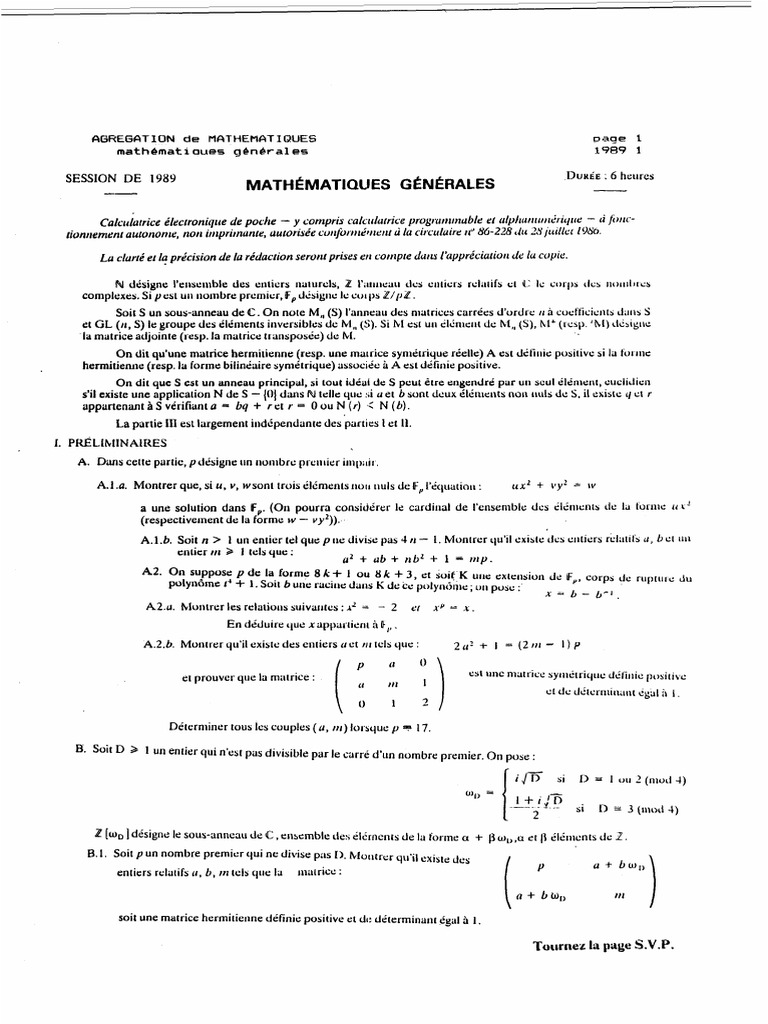 Sujets Agreg Maths | PDF | Série (mathématiques) | Ensemble convexe