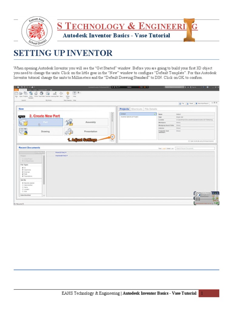 Autodesk Inventor Guide for Beginners | PDF | Cartesian Coordinate ...