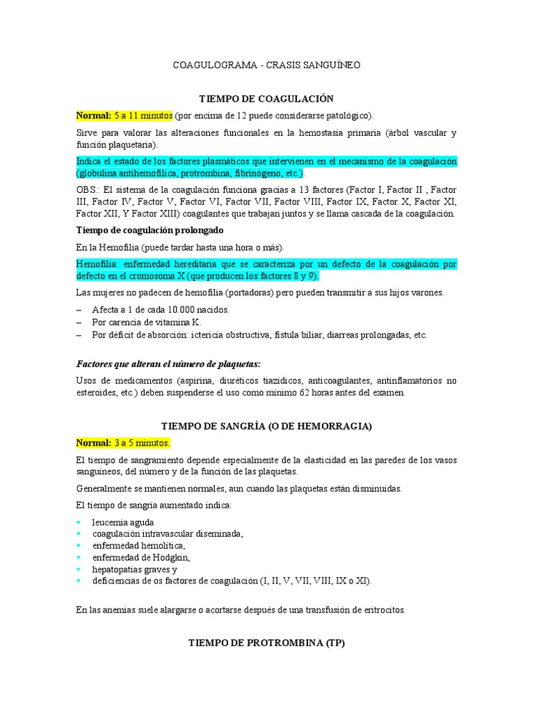 Coagulograma: Análisis y Funciones | PDF | Coagulación | Plaqueta