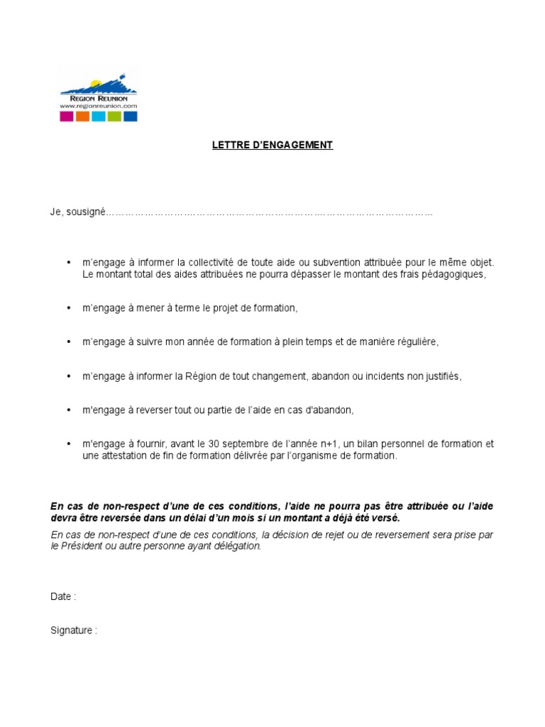 Lettre D Engagement | PDF