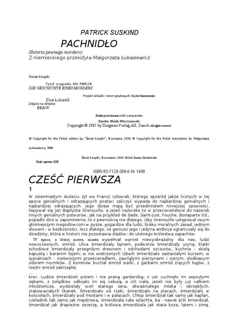 Patrick Suskind - Pachnidlo | PDF