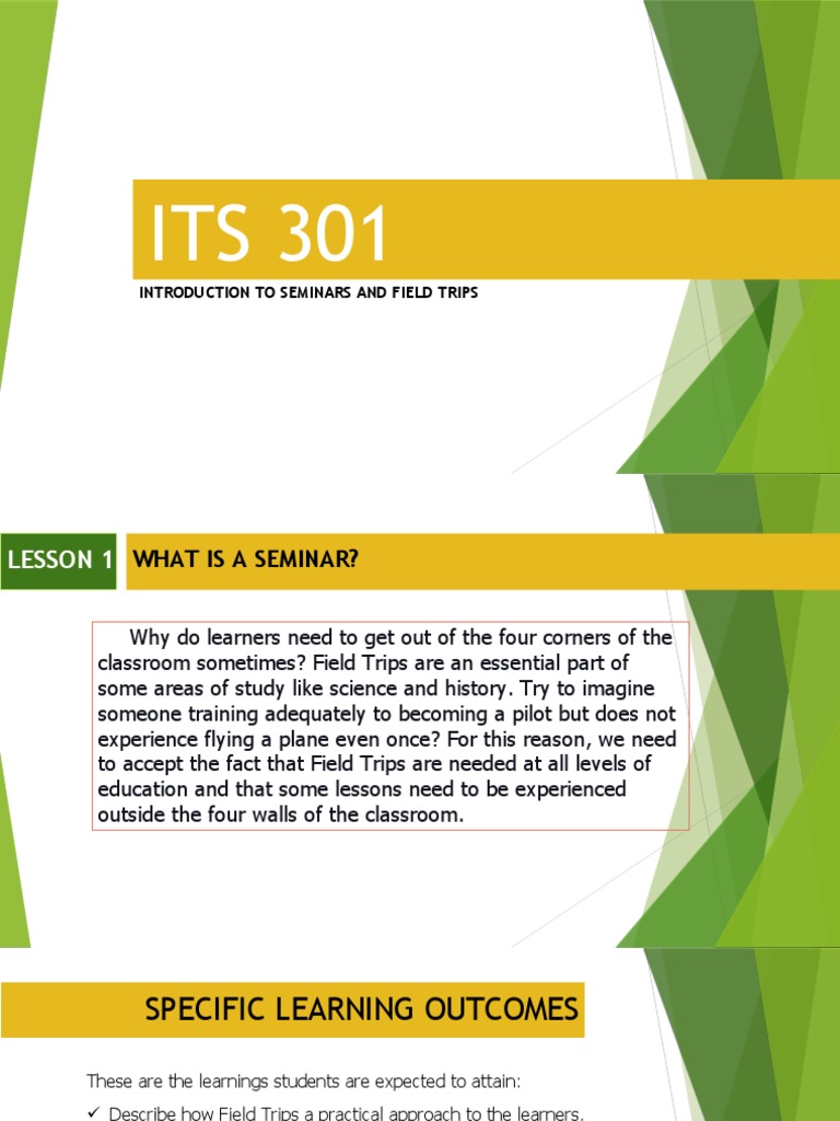 Module 1 - Lesson 2 Field Trips | PDF | Classroom | Learning