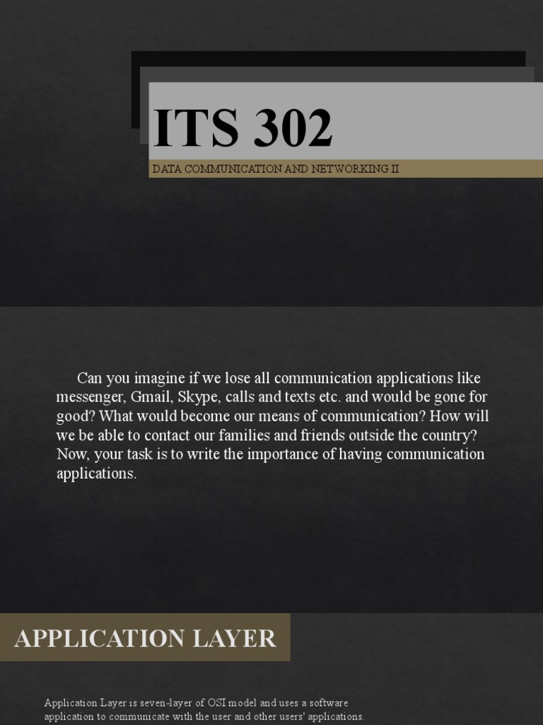 Datacom2 Lesson 2 Application Layer | PDF | File Transfer Protocol | Client–Server Model