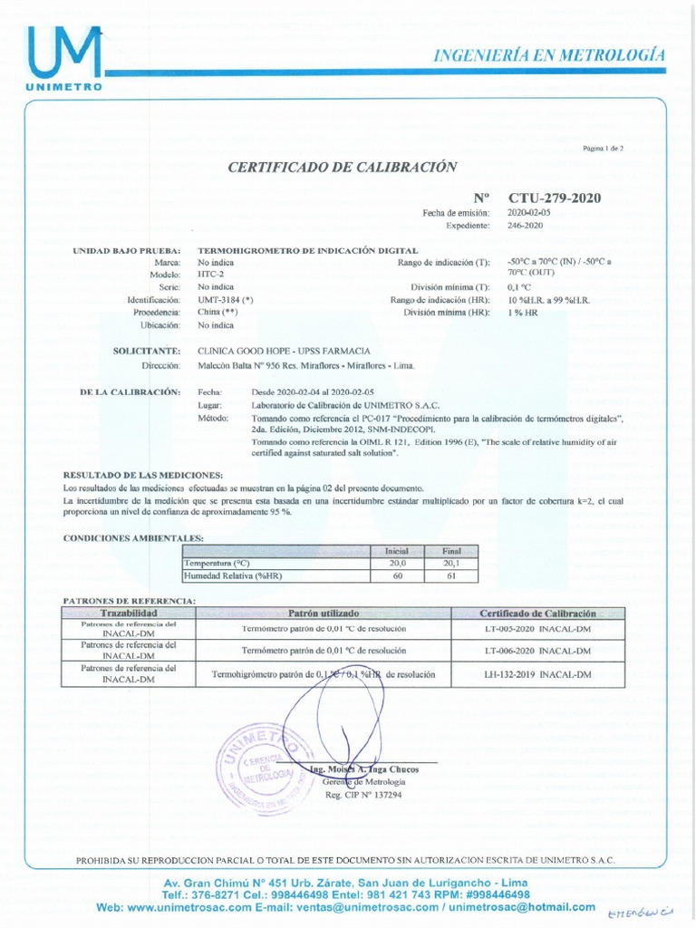 Certificado - UMT 3184 PDF | PDF