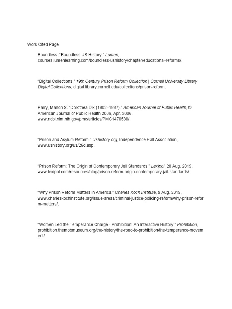 Work Cited Page | PDF